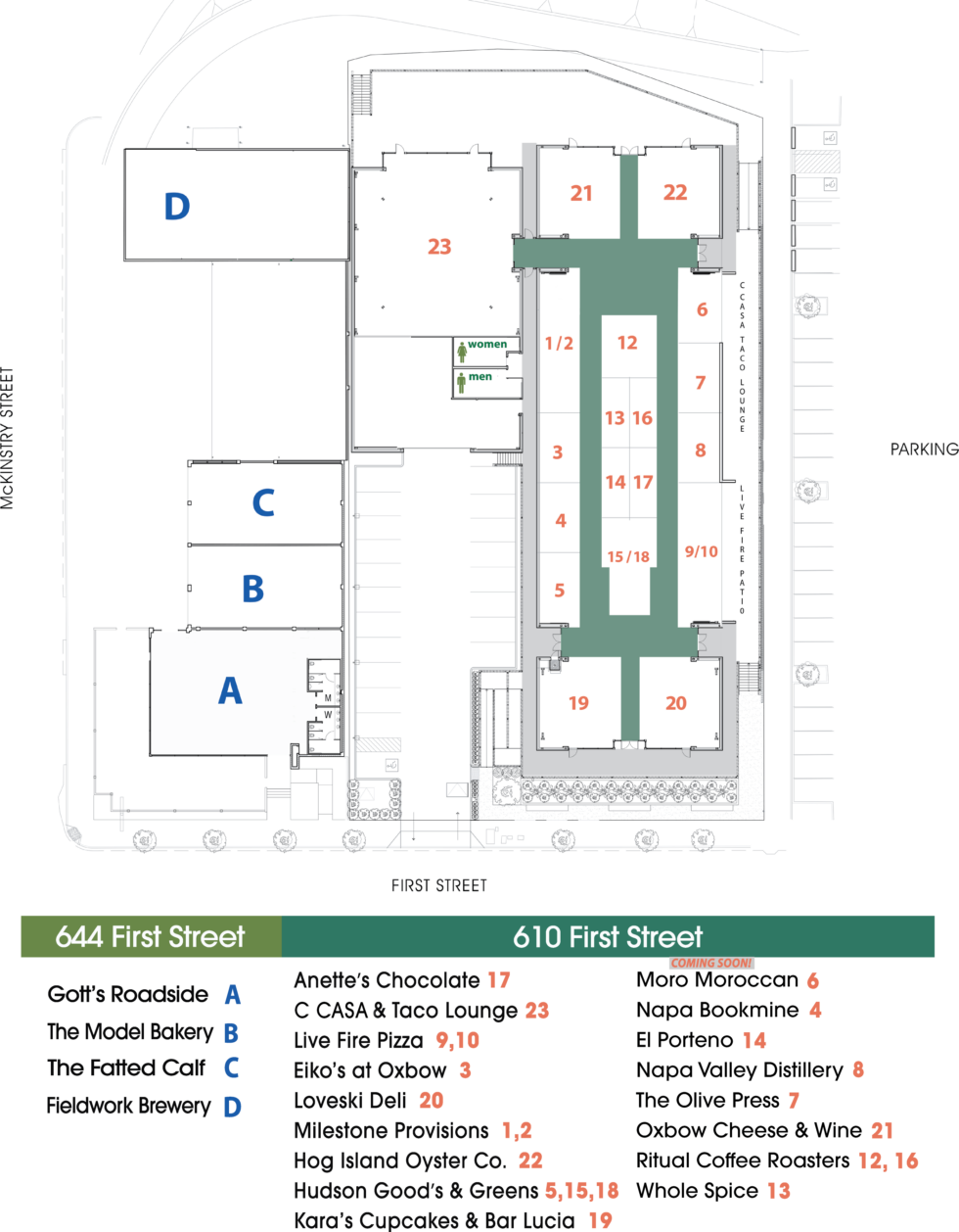 Oxbow Vendor Map | Oxbow Public Market